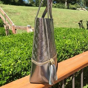 Bags | Silver Grey Tote | Poshmark